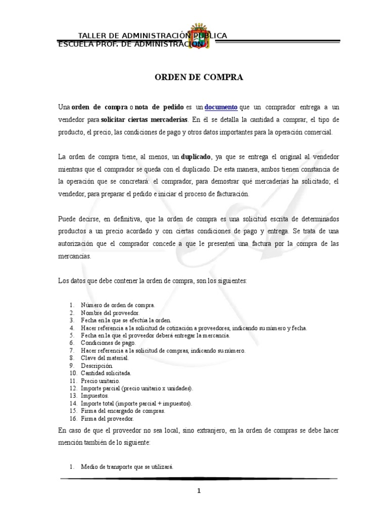 Orden de Compra Ok | Descargar gratis PDF | Precios | Factura