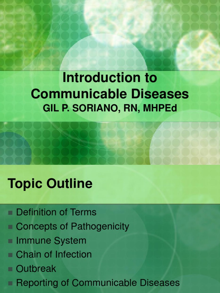 Intro to Communicable Disease.ppt | Pathogen | Infection