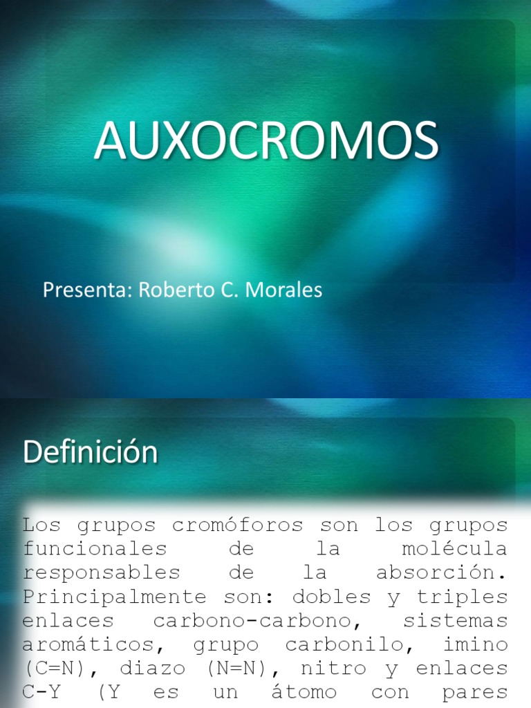 Cromoforos | PDF | Cromóforo | Color