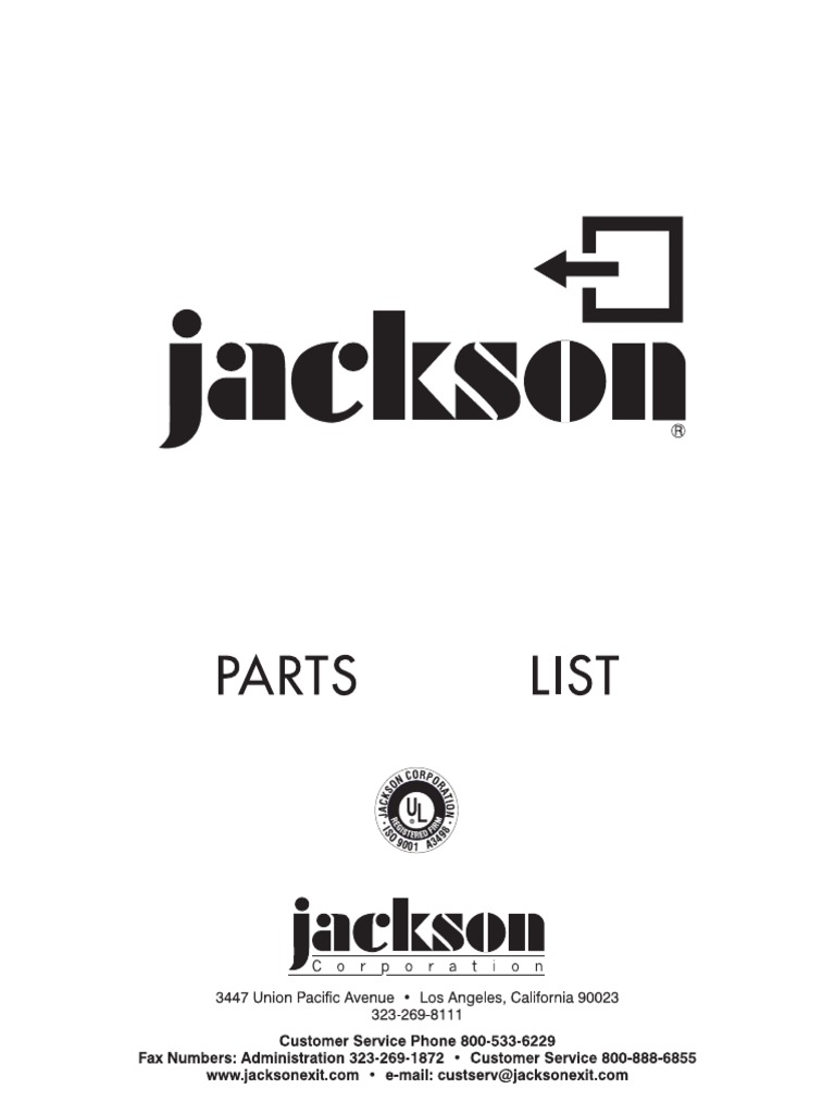 Jackson Parts List | PDF | Fee | Invoice