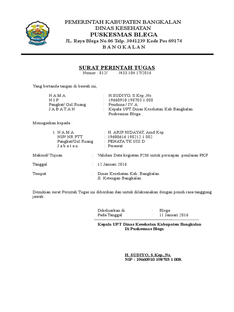 Surat Tugas Fogging | PDF