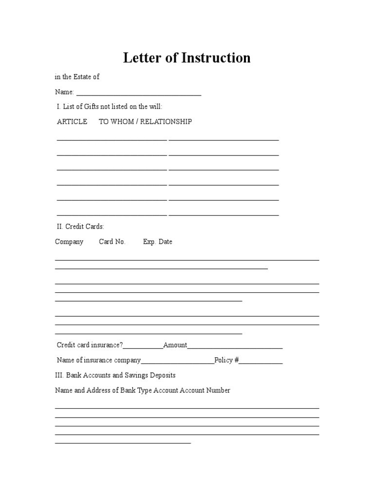 Letter of Instruction | PDF | Life Insurance | Insurance