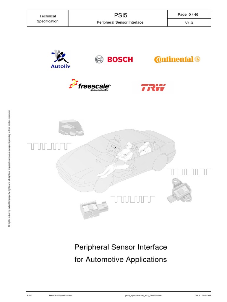 PSI5 Specification v1.3 07-2008 | PDF | Indemnity | Network Topology