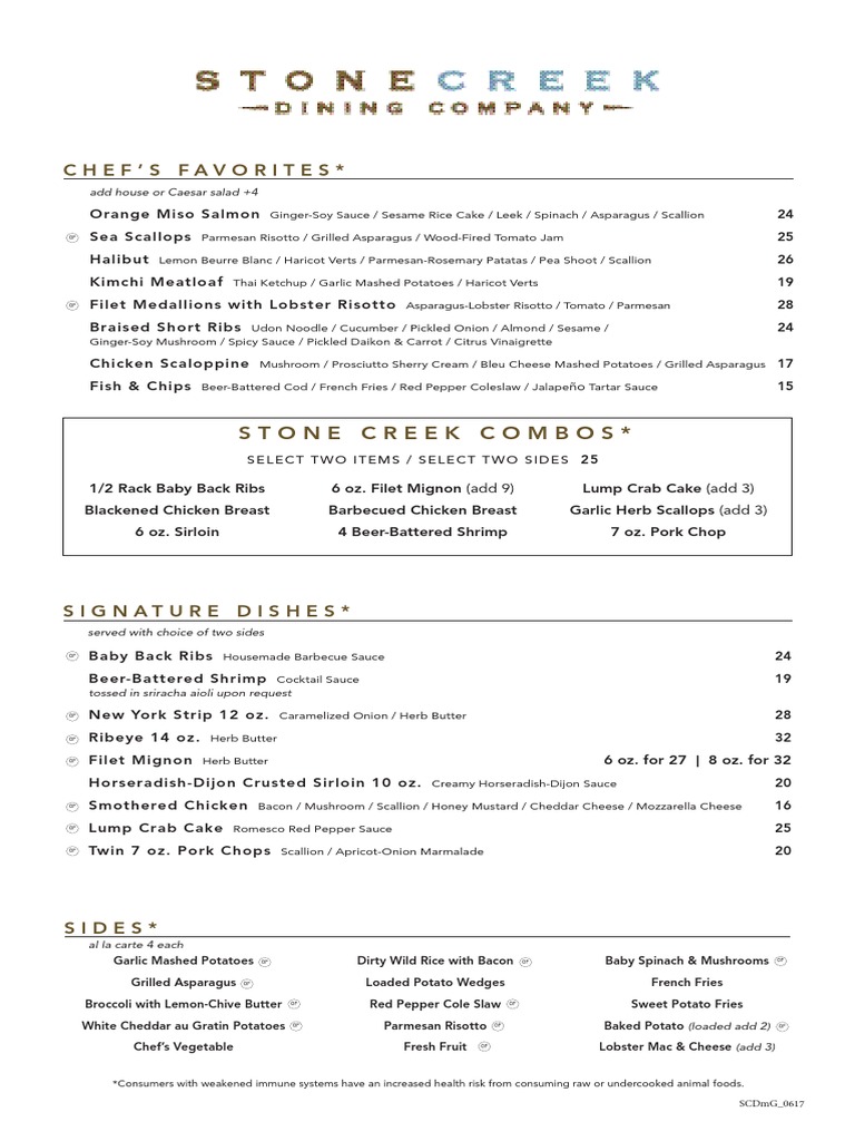 Stone Creek Combos : Chef'S Favorites | PDF