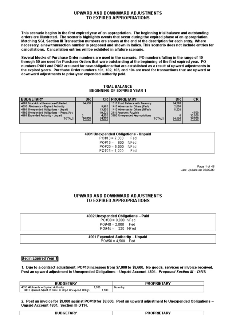 Upward Obligation Adjustments Explained | PDF | Accounts Payable ...