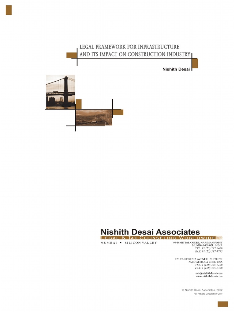Legal Framework For Infrastructure - Its Impact On Construction ...