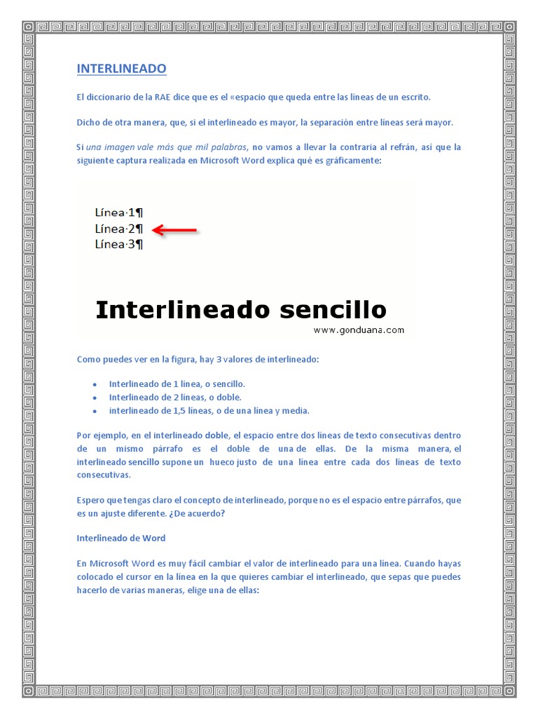 Guía de Interlineado en Word | PDF | Microsoft Word | Tabla (base de datos)