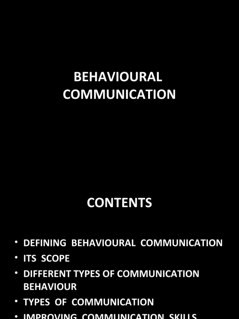 Understanding Behavioral Communication | PDF | Communication | Aggression