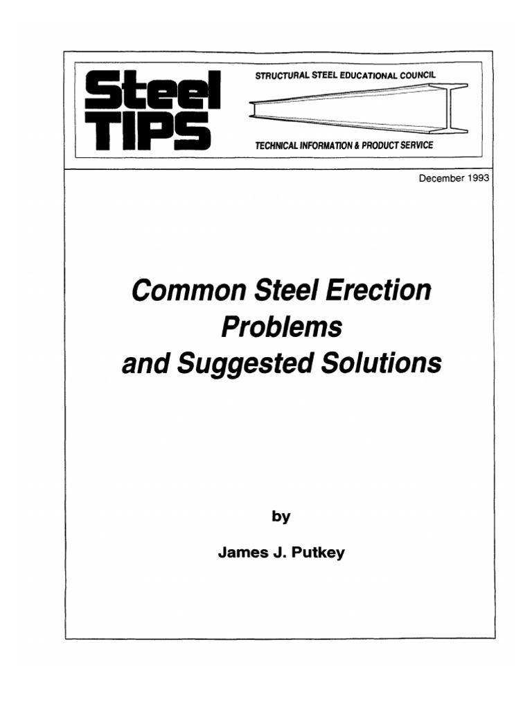 Common Steel Erection Issues & Solutions | PDF | Structural Steel | Screw