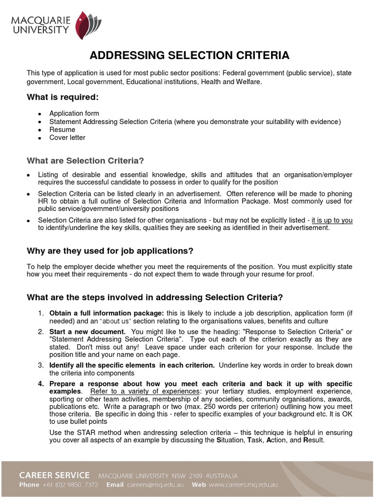 Addressing Selection Criteria | Leadership | Leadership & Mentoring