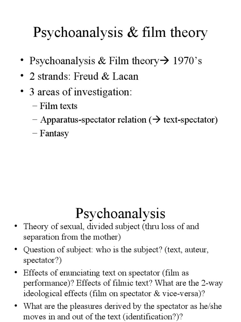 psychoanalysis-film.pdf | Id | Psychoanalysis