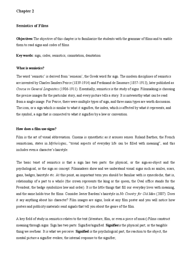 Semiotics of Films | PDF | Semiotics | Science