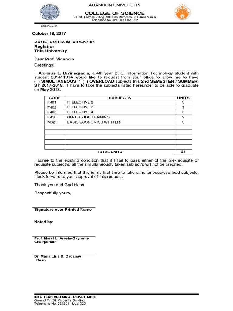 Simultaneous Overload LetterNew | PDF