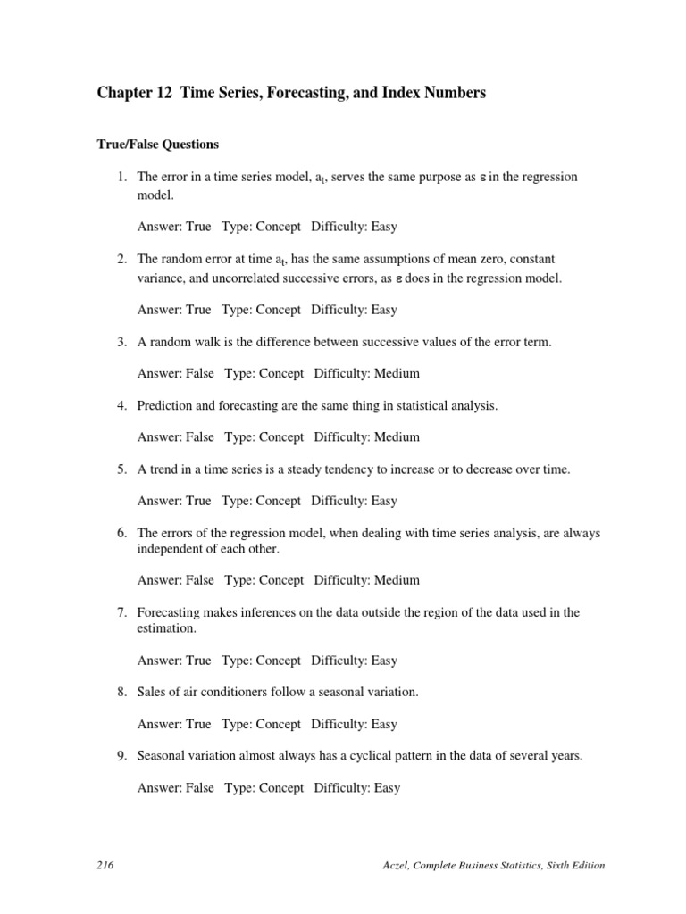 Time Seriesforcasting and Index Number | PDF | Forecasting | Seasonality