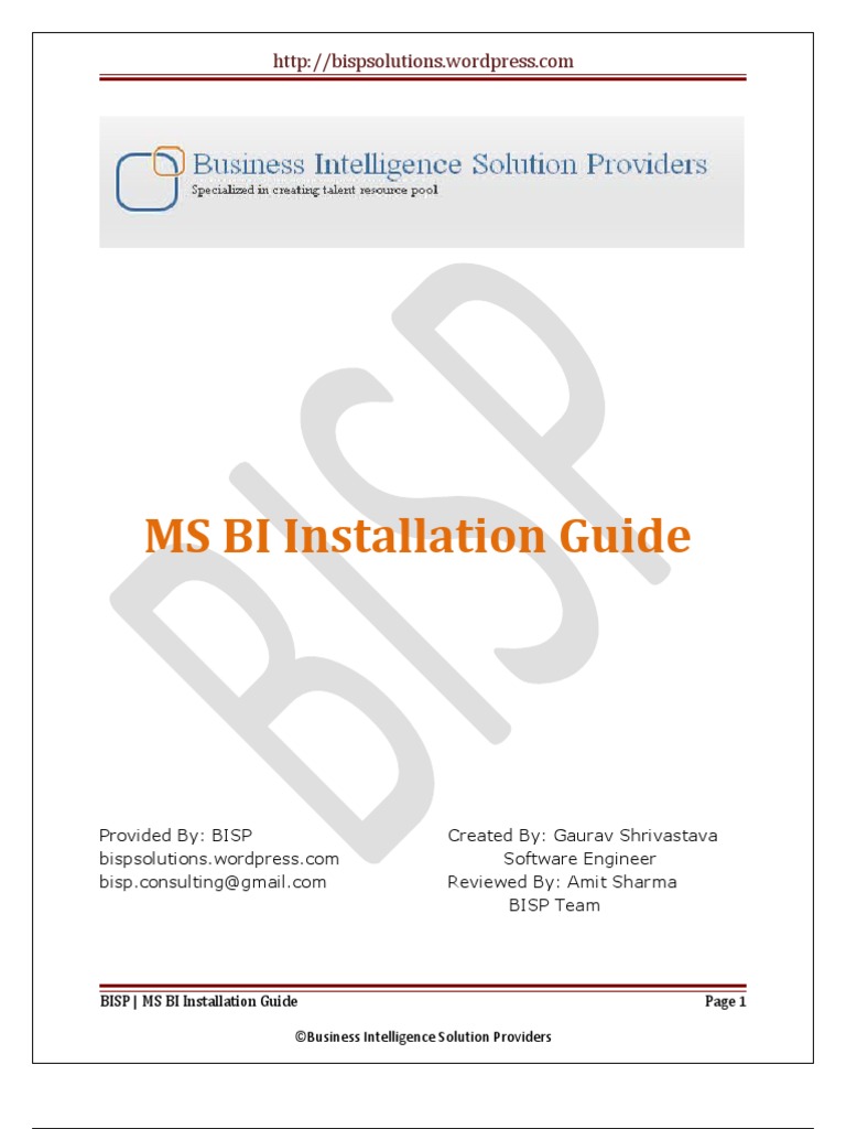 MSBI Installation Guide | PDF | Microsoft Sql Server | Databases