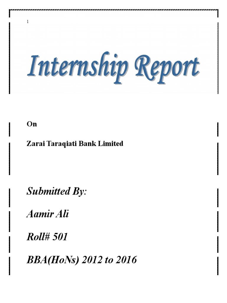 Internship Report | PDF | Banks | Accounting