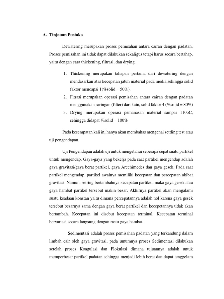 Settling Test | PDF
