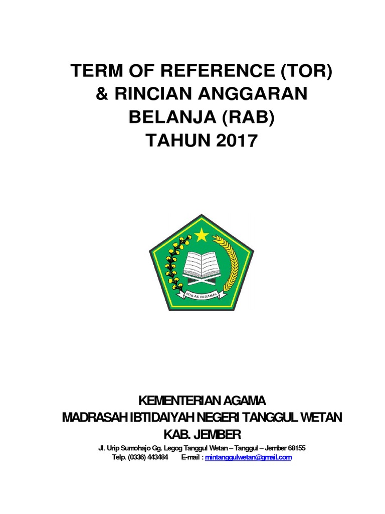 TOR-RAB MIN Tanggul Wetan | PDF