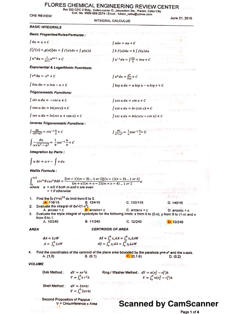 Integral Calculus | PDF | Science | Teaching Mathematics