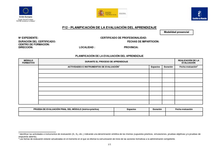 Modelo de Programacion Didactica Con Unidades Formativas. | PDF