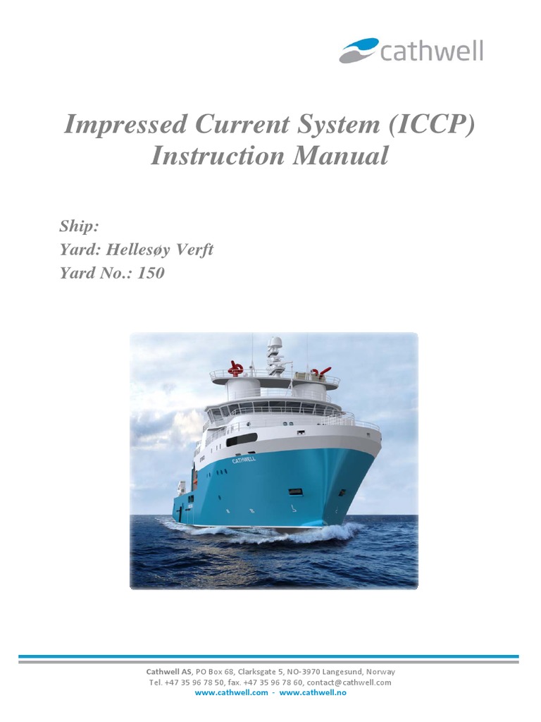 Operation and Maintenance Manual for an Impressed Current Cathodic Protection System on Ship ...