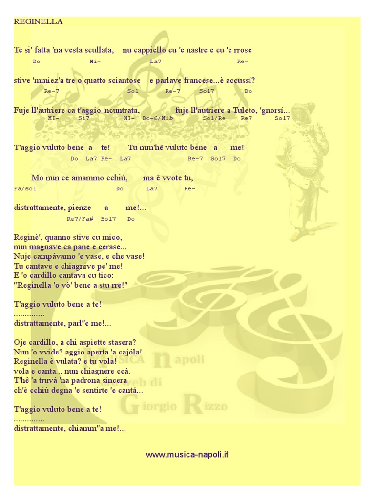 Reginella Testo 01 PDF | PDF