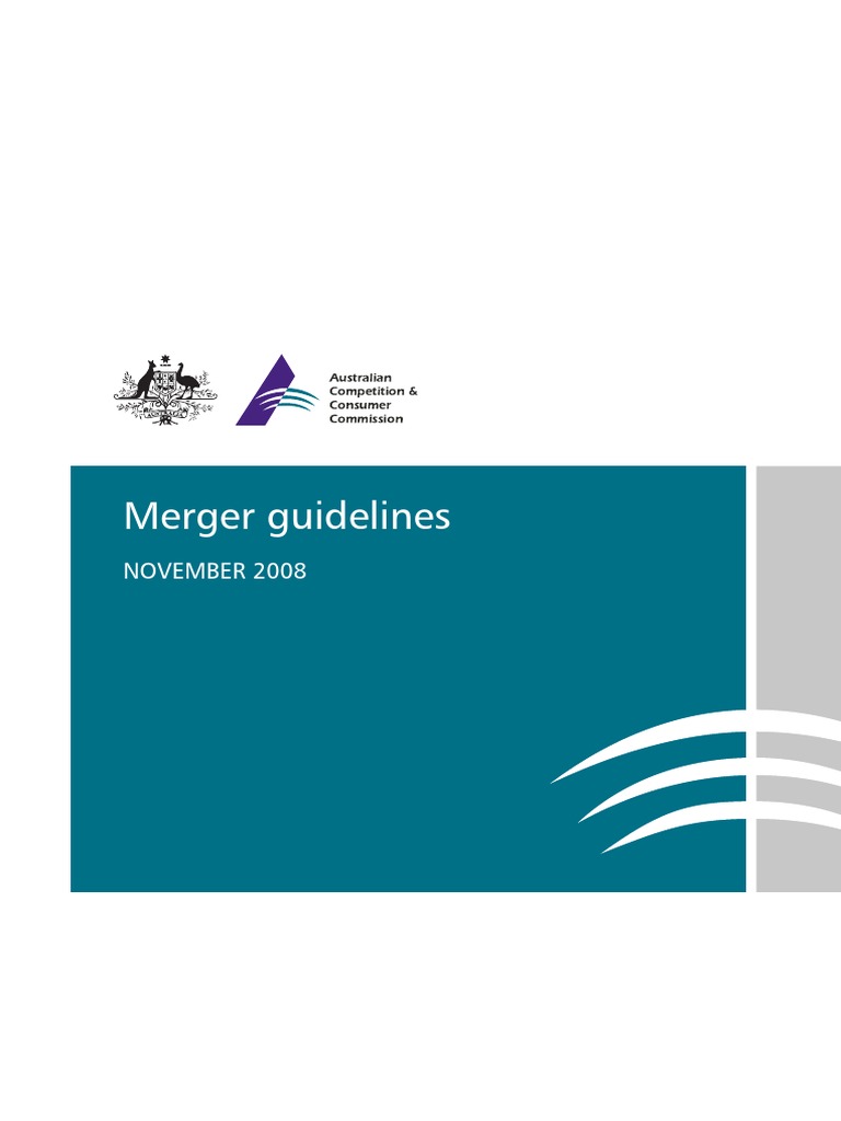 Merger Guidelines | PDF | Market Power | Mergers And Acquisitions
