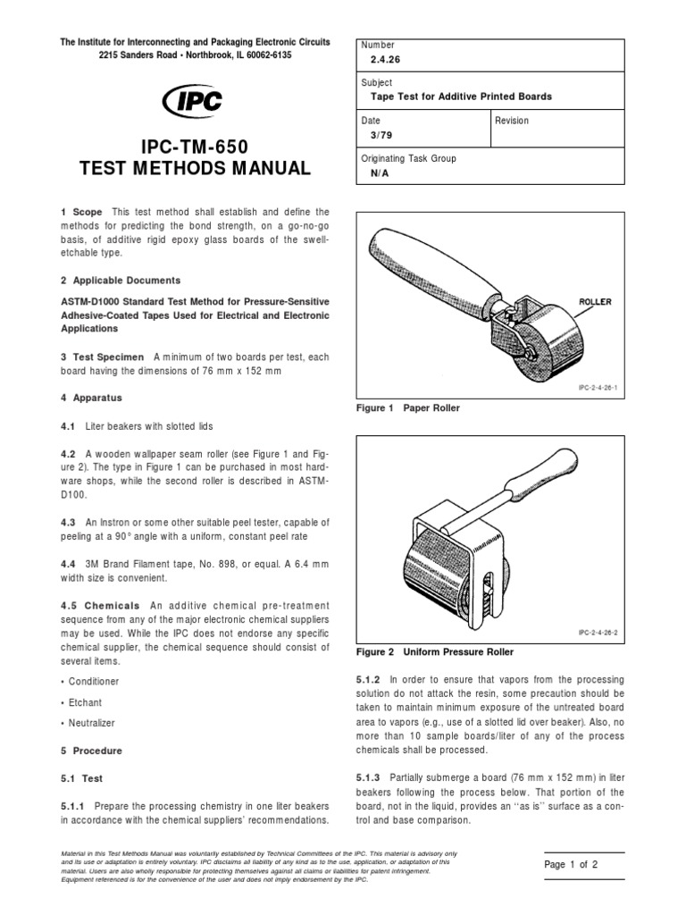 [IPC] Tape Test 650 | Adhesive | Materials