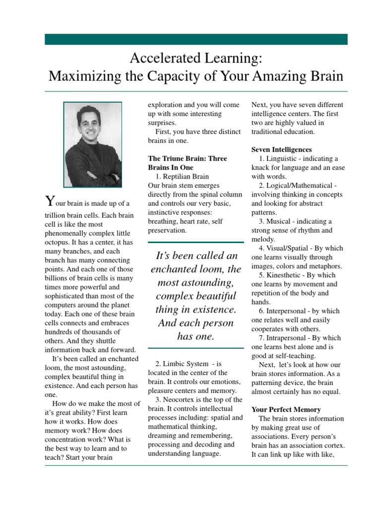 Accelerated Learning Techniques Maxim Is Ing The Capacity of Your ...