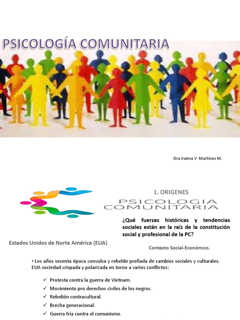 Psicologia Comunitaria Origenes Concepto Metodos. Dra Iraima v ...