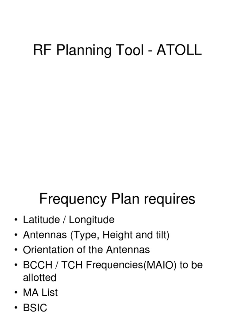 Atoll Planning | Download Free PDF | Map | Telecommunications Engineering