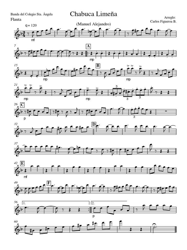 Chabuca Limeña 2017 Julio .. Flauta | PDF