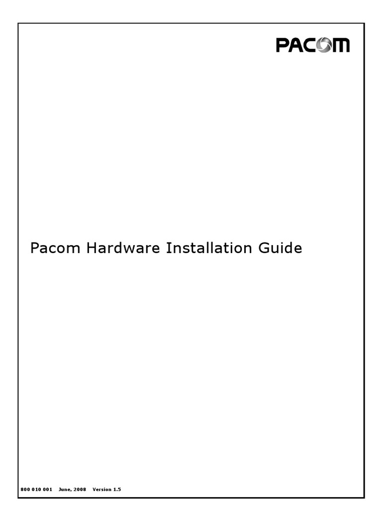 Pacom Installation Guide | PDF | Computer Network | Electrical Connector
