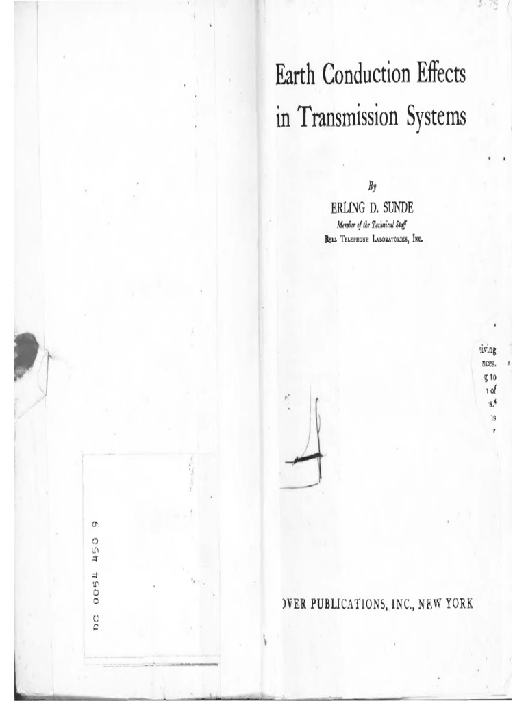 Earth Conduction Effects in Transmission Systems Sunde | PDF
