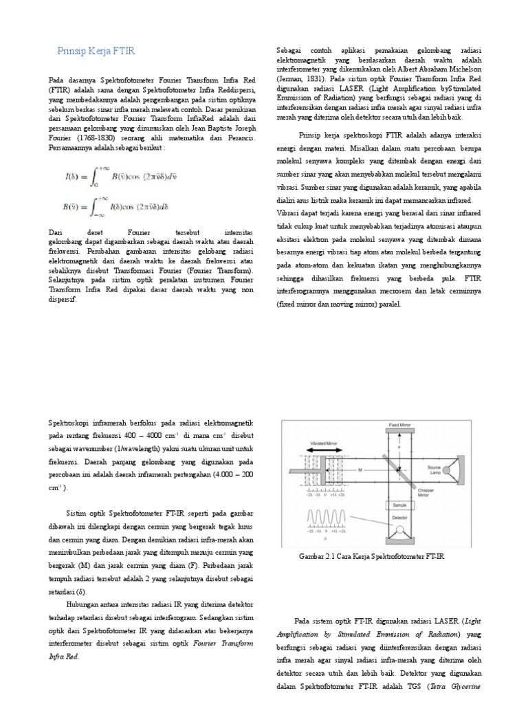 Prinsip Kerja Ftir | PDF