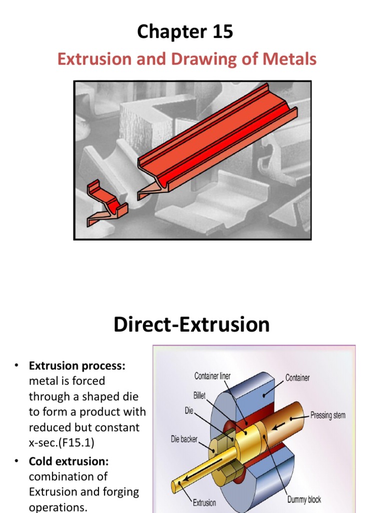 Chapter 15 Extrusion and Drawing of Metals1 | Extrusion | Wire