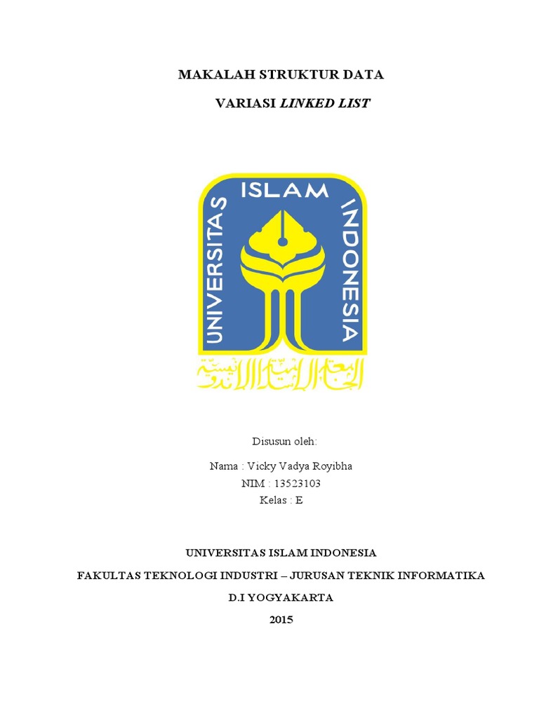 Makalah Struktur Data Variasi Linked List | PDF | Komputer