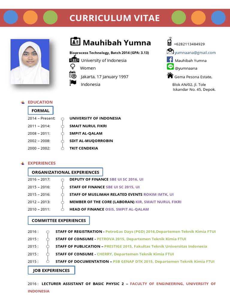 CV - Mauhibah Yumna | PDF | Business