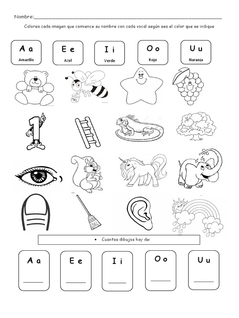 Actividad para El Conocimiento de Las Vocales | PDF | Hojas de estilo ...