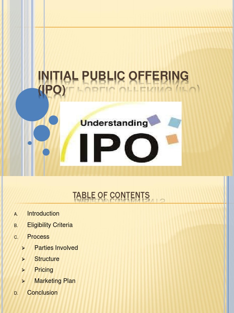 Initial Public Offering (IPO) | Download Free PDF | Initial Public ...