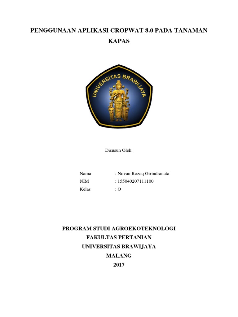 Penggunaan Aplikasi Cropwat 8 | PDF