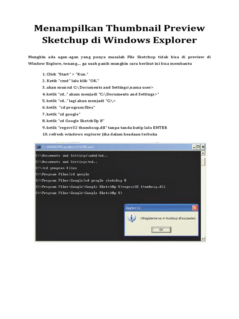 @menampilkan Thumbnail Preview Sketchup Di Windows Explorer PDF | PDF | Seni | Komputer