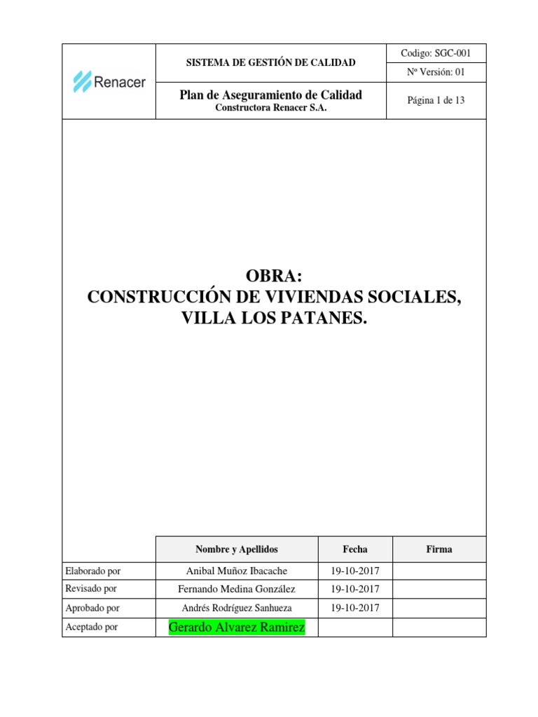 1.- Formato Plan de Calidad