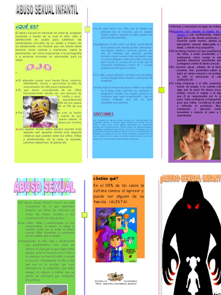 Triptico Abuso Sexual Inf | PDF | Abuso Sexual Infantil | Abuso sexual