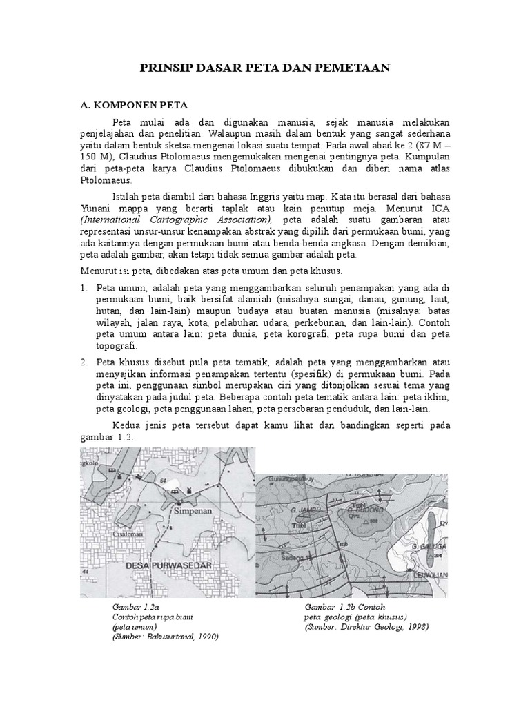 Prinsip Dasar Peta Dan Pemetaan | PDF