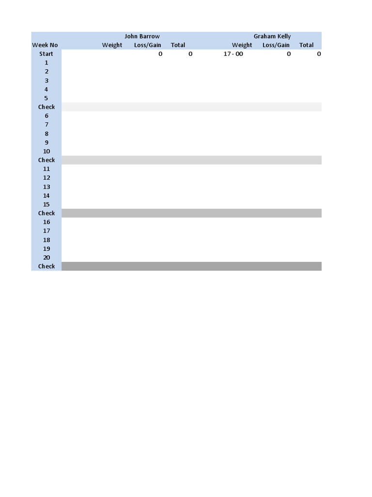 Weight Loss Progress Tracker | PDF