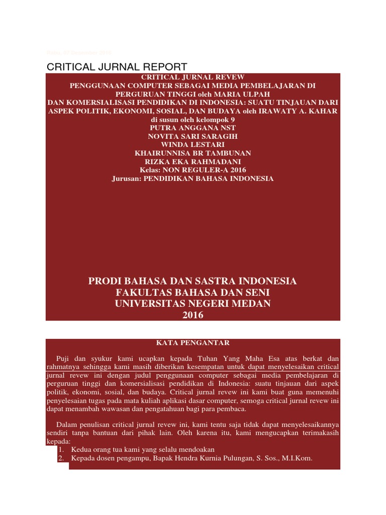 Contoh CJR | PDF
