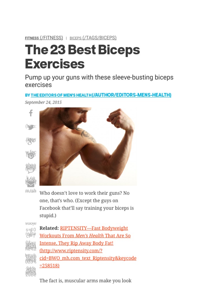 23 Best Biceps Exercises For Men - Men's Health | PDF | Arm | Dance Science