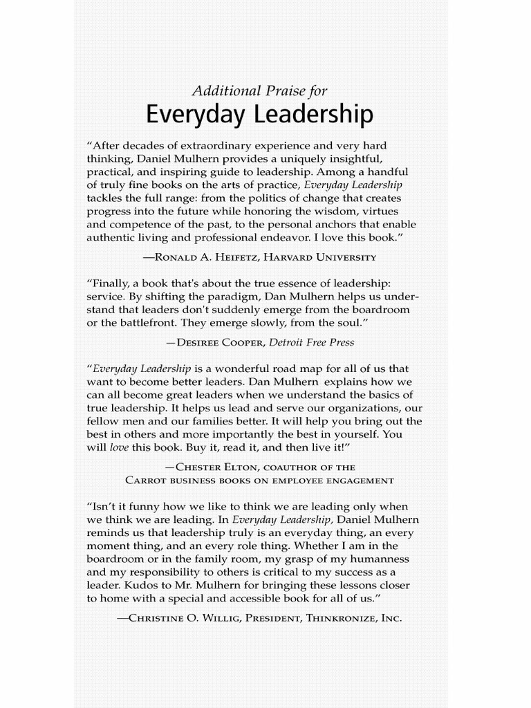 Everyday Leadership PDF | PDF