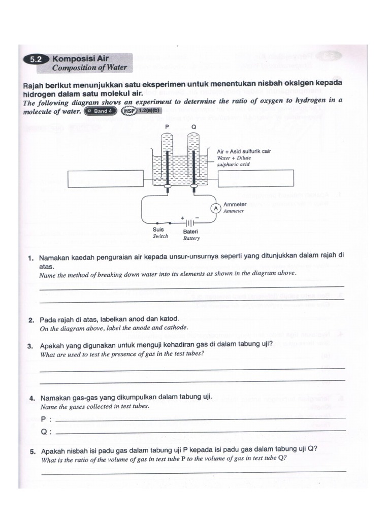 Latihan Elektrolisis Air | PDF